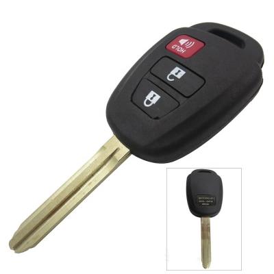 China Remote car key shell case with 2+1button uncut blade key for sale