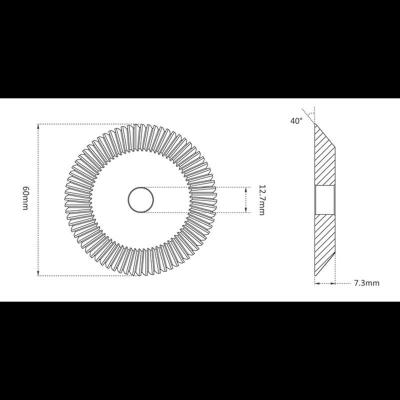 China P-1765 Single Angle Key Machine Milling Cutter For 218-D 218-A 218-B for sale