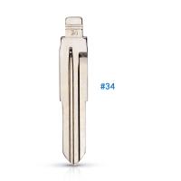 China Metal Uncut KD Remote Key Blade Type #34 Emergency Blade For K-A Rio H-Yundai Accent HYN10 for sale