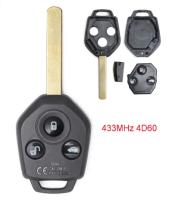 China 433MHz 4D60 Remote Car Key with 3 Buttons for Subaru Outback and Forester 2011-2012 for sale