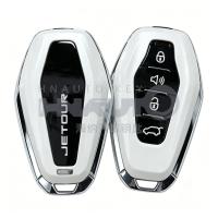 China Original Smart Chery Jetour 433MHz 4 Buttons  4A Chip keyless FOB replacement car key  SUV White color for sale