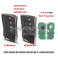 China 4 Buttons Smart Remote Key Fob for Lexus NX NX250 NX350 NX350H LX600, 312/314MHz Dual Frequency, Board 6100, 8990H-F6031 HYQ14FLC for sale