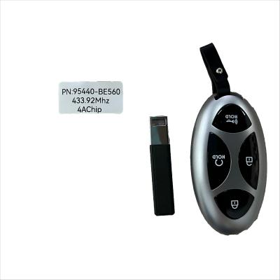 China Aftermarket Smart Key 95440- BE560 4 Button 433MHz 4A Chip Car Key Fob For Hyundai Kona Keyless for sale