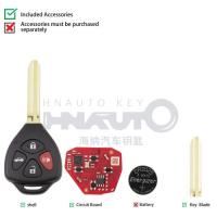 China XHORSE VVDI Universal XKTO22EN 4 Buttons Second Generation Wired Remote FOB Toyota Flat for sale
