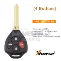 China XHORSE VVDI Universal XKTO22EN 4 Buttons Second Generation Wired Remote FOB Toyota Flat for sale