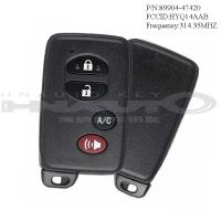 China 4-Button Car Key Fob Smart Key for Toyota Prius 314.35Mhz Frequency HYQ14AAB Remote Key for sale