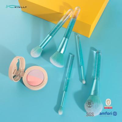 China Colorful Handle Makeup Brushes 5PCS for sale