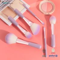 China 6PCS Mini Gift Makeup Brush Set Cosmetic Brush Set With Two Colors Synthetic Hair for sale