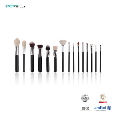 China 22pcs Black Makeup Brushes Set With Powder Blush Foundation Eyeshadow for sale