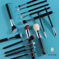 China Black Powder Makeup Brushes Set With Foundation Eyeshadow Fluffy for sale