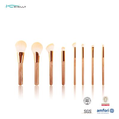 China Customized OEM Travel Makeup Brush Set Foundation Powder Plastic Handle 8PCS for sale