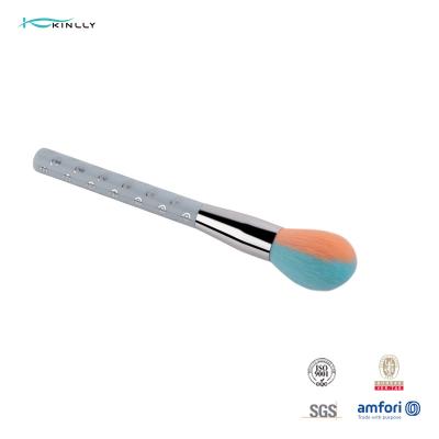 China Two Colors Hair Powder Makeup Brush With Film Printing Plastic Handle for sale