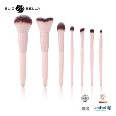 China 8pcs Wooden Handle Cosmetic Brush Sets Two Colors Nylon Hair Make Up Beauty Tools for sale