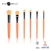 China Customizable Portable Makeup Brush Set With Synthetic Hair Shiny Silver Aluminium Ferrule for sale