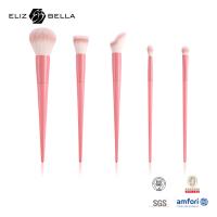 China Customizable Face Travel Makeup Brush Set With Plastic Handle And Aluminium Ferrule for sale