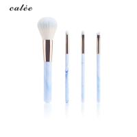 China 4pcs Travel Make Up Brushes Plastic Handle Cosmetic Brush With PVC Packaging Box for sale