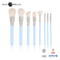 China 8pcs Makeup Brushes With Synthetic Hair And Rolling Printing Aluminium Ferrule OEM for sale