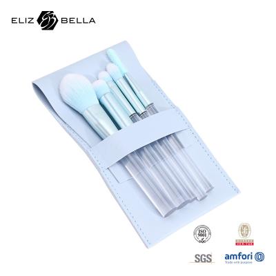 China 5pcs Cosmetic Makeup Brushes Set With Synthetic Hair And Aluminium Ferrule for sale