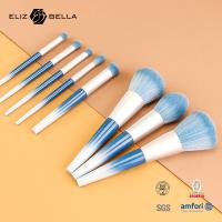China 10pcs Beauty Needs Plastic Handle Travel Makeup Brush Set With Synthetic Hair OEM Orders Are Welcome for sale
