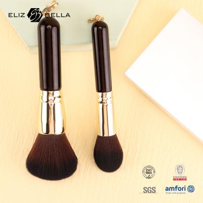 China 5pcs Customizable Travel Makeup Brush Set Wooden Handle Aluminium Ferrule And 100% Synthetic Hair for sale