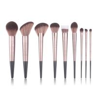 China Professional Vegan Hair Makeup Brush with Plastic Handle and ISO9001 Certification for sale