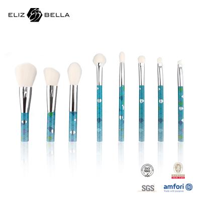 China Fluffier And Hygienic Travel Makeup Brush Set Ideal for On-the-go Touch-ups Synthetic Hair Black/ Customized Colors for sale