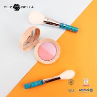 China Fluffier And Hygienic Travel Makeup Brush Set Ideal for On-the-go Touch-ups Synthetic Hair Black/ Customized Colors for sale