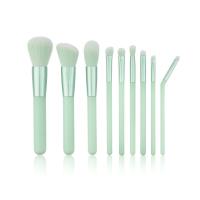 China Portable Travel 9pcs OEM Plastic Makeup Brushes for sale