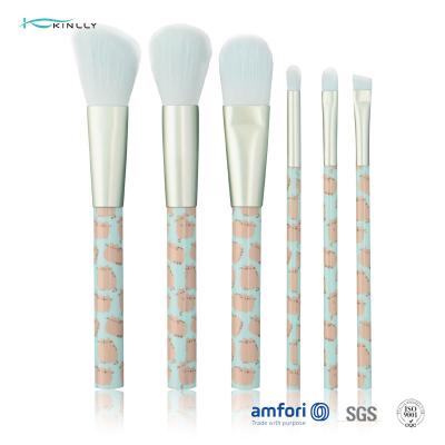 China 6pcs Aluminium Ferrule Cat Makeup Brush Set With PVC Box for sale