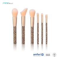 China 6pcs Full Printing Aluminium Ferrule Plastic Makeup Brushes for sale