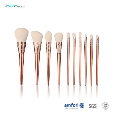 China 10pcs Artificial Fiber Poly Bag Synthetic Hair Makeup Brush for sale
