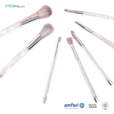 China Plastic 7pcs OEM Poly Bag Luxury Makeup Brush Set for sale
