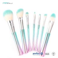 China Electroplated Plastic Handle 7pcs Makeup Brush Gift Set for sale