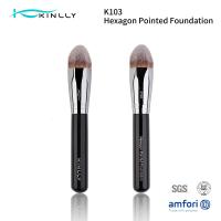 China Single Synthetic Hair Makeup Brush Foundation Copper Ferrule Face Brushes K103 for sale