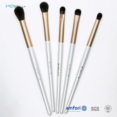 China 5PCS Shiny White ISO9001 Synthetic Hair Makeup Brush for sale