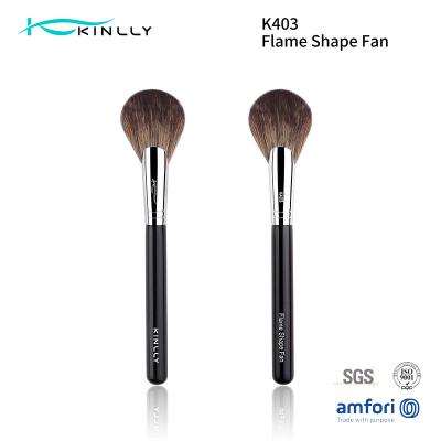 China 1pcs Wooden Handle Real Hair Makeup Brushes For Fan for sale