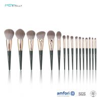 China OEM 16 Pieces Cosmetic Rose Gold Makeup Brushes With Vegan Hair for sale