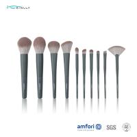 China Nylon Hair BSCI Aluminum Ferrule Cosmetic Brush Set 10pcs for sale