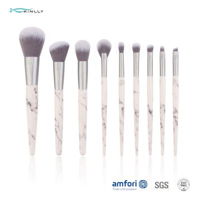 China Aluminum Ferrule ISO9001 9pcs Cosmetic Makeup Brush Set for sale