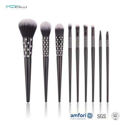 China 9pieces Wooden Handle Nylon Hair Cosmetics Makeup Brush Set for sale