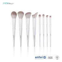 China Cruelty-Free Synthetic Fiber Bristles​ 8pcs Face Makeup Brush Set,Wooden Handle And Aluminium Ferrule for sale