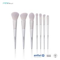 China Aluminum Ferrule Synthetic Hair 7pcs Wooden Handle Cosmetic Brush for sale