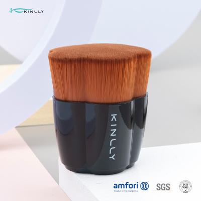 China Aluminum Ferrule Kinlly Kabuki Makeup Brush For Blending Liquid for sale