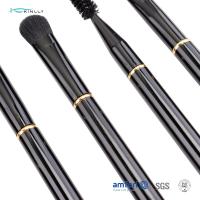 China Makeup Brush With Rose Gold Ring Aluminium Ferrule Synthetic Hair Beauty Tools for sale