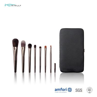 China 7pcs Synthetic Hair Makeup Brushes with Iron Cosmetic Case Packing for sale