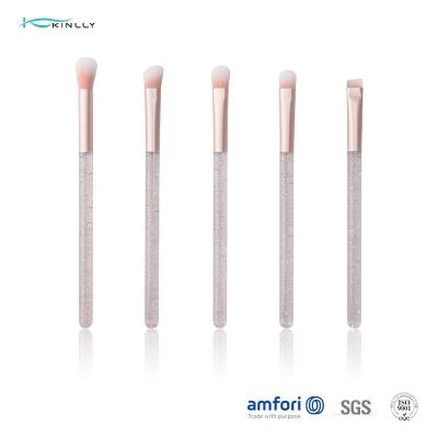 China 5PCS Plastic Eye Makeup Brushes Synthetic Hair Vegan Cosmetic Brush for sale