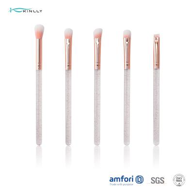China 5pcs Eye Synthetic Hair Makeup Brushes With Plastic Handle for sale