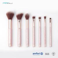 China Eco Friendly Plastic Handle Synthetic Hair Makeup Brush For Cosmetic for sale