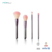 China Glitter Printing Ferrule Synthetic Hair Makeup Brush Gun Handle for sale