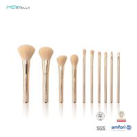 China Roll Printing Snowflakes Synthetic Hair Makeup Brush Gold Color for sale